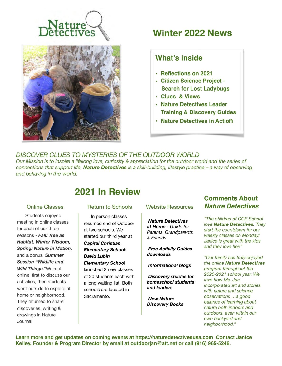 Whats New with Nature Detectives